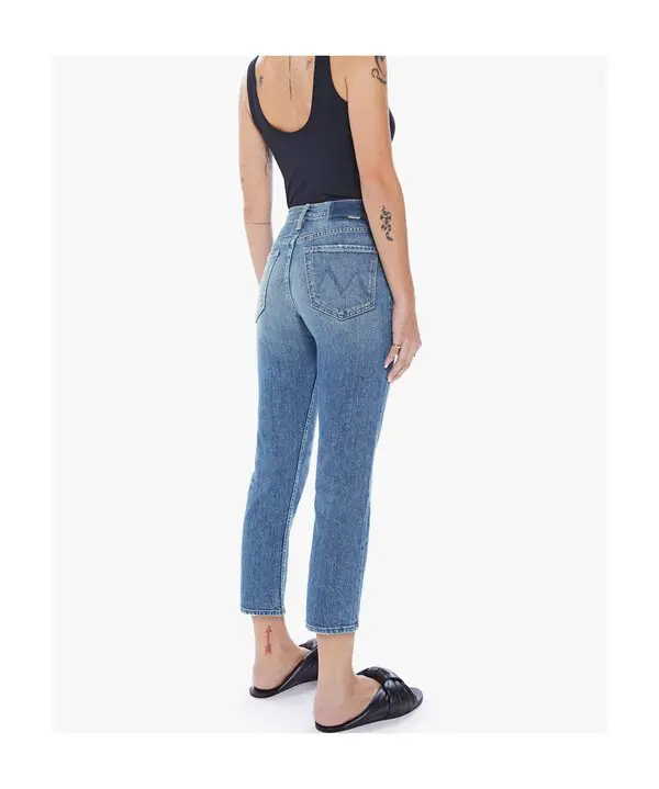 MOTHER High-rise Straight Leg Denim Pants