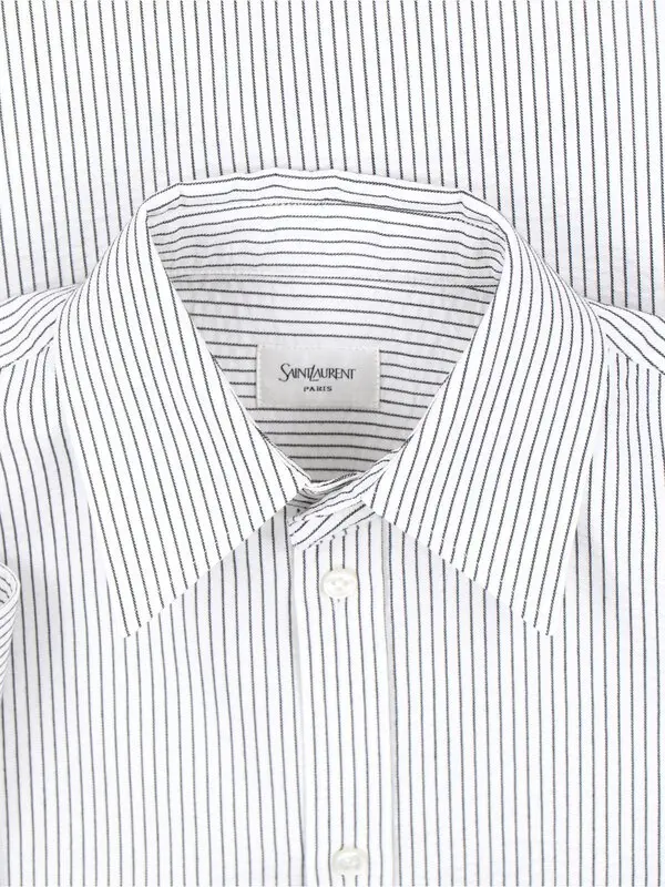 Saint Laurent Cassandre Striped Button-up Shirt