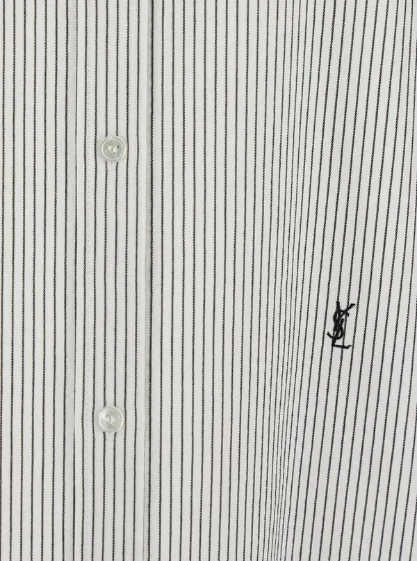 Saint Laurent Cassandre Striped Button-up Shirt