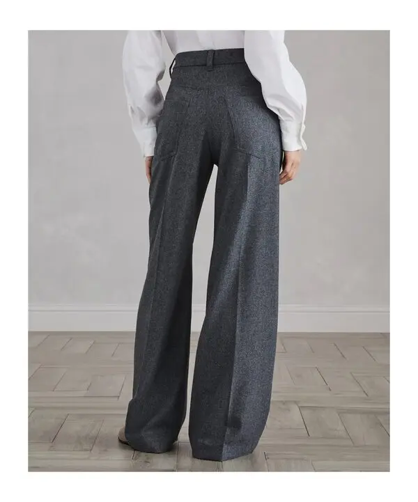 Brunello Cucinelli High-waist Wide-leg Tailored Trousers
