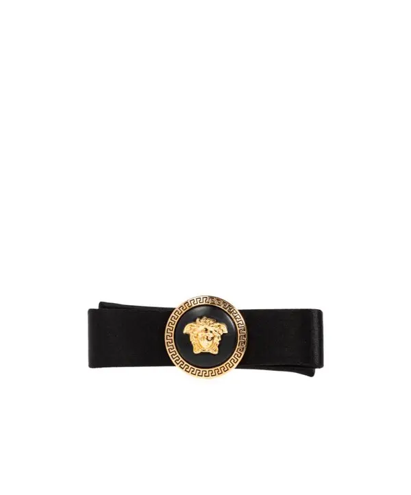 Versace Medusa Appliqué Hair Clip - Black