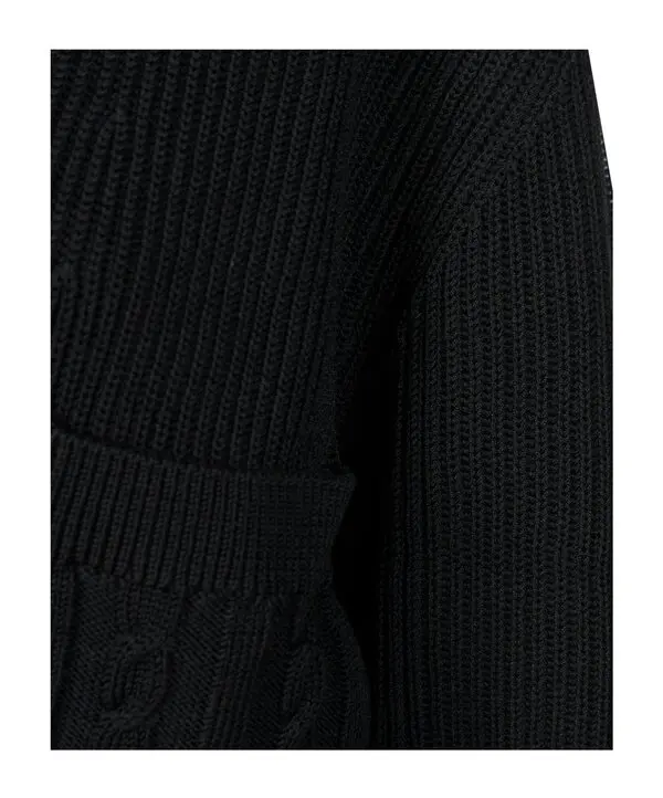 Victoria Beckham Cropped Cable Pocket Cardigan