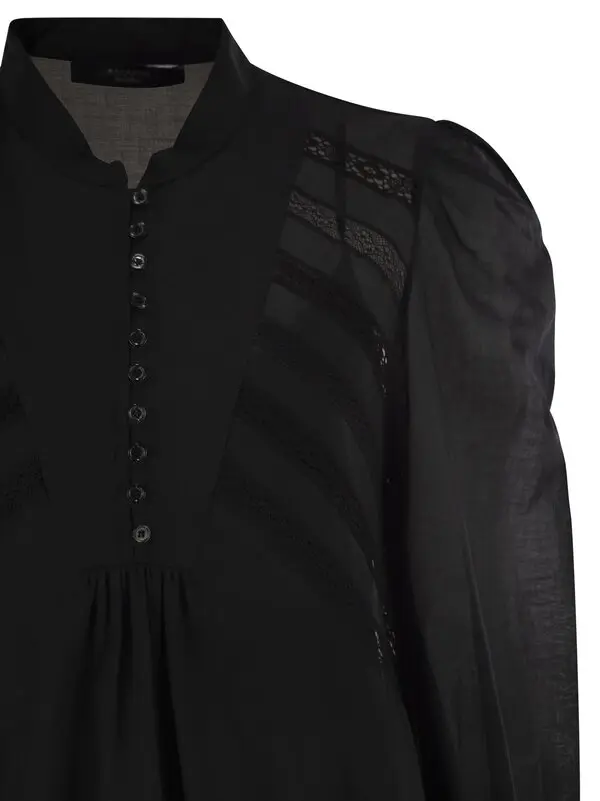 Max Mara Flared Hem Mini Dress With Lace Detail