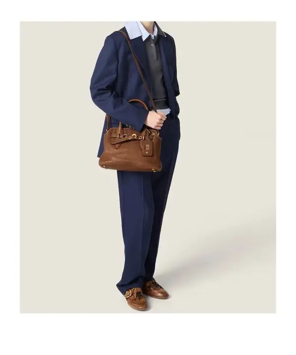Miu Miu Aventure Nappa Leather Bag - Oak