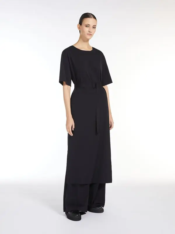 Max Mara Belted T-shirt Midi Dress
