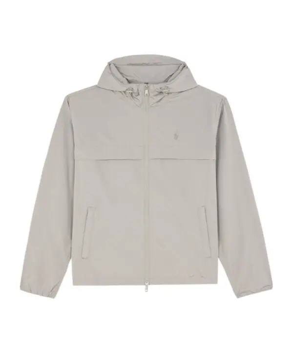 Polo Ralph Lauren Zip-up Hooded Jacket With Embroidered Logo - Gray