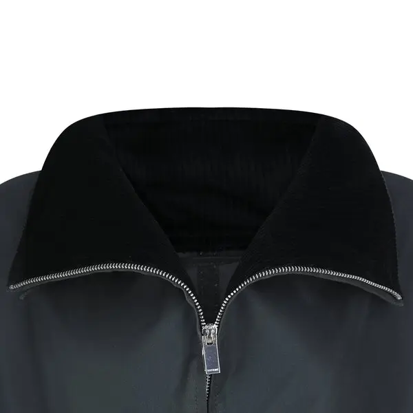 TOTEME Corduroy-collar Zip-up Jacket - Washed Black