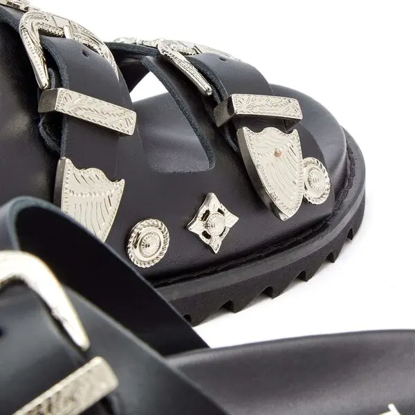 Toga Graphic Pattern Open-toe Buckled Slides