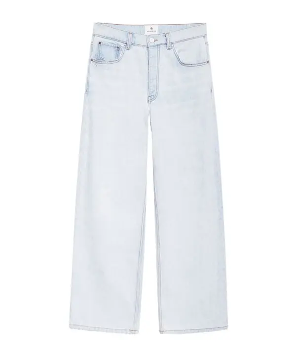 ANINE BING Manon High Waist Wide-leg Jeans - White