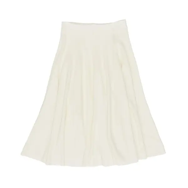 THE ROW Jaliah Cotton And Linen Blended Skirt - White
