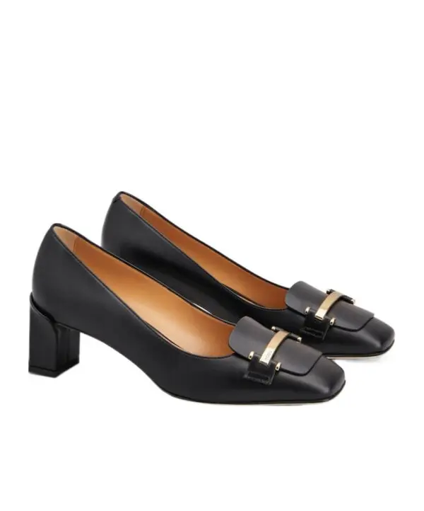 TOD'S Logo Engraved Pumps - Black