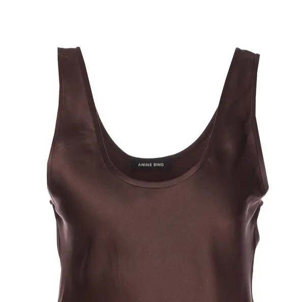 ANINE BING Lea Sleeveless Top - Brown