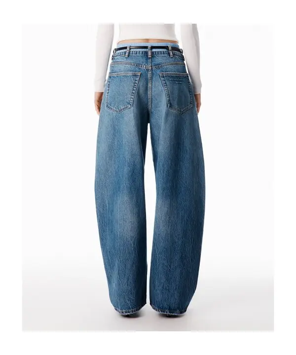 Alexander Wang Layered Jeans With Twisted Detailing - Blue