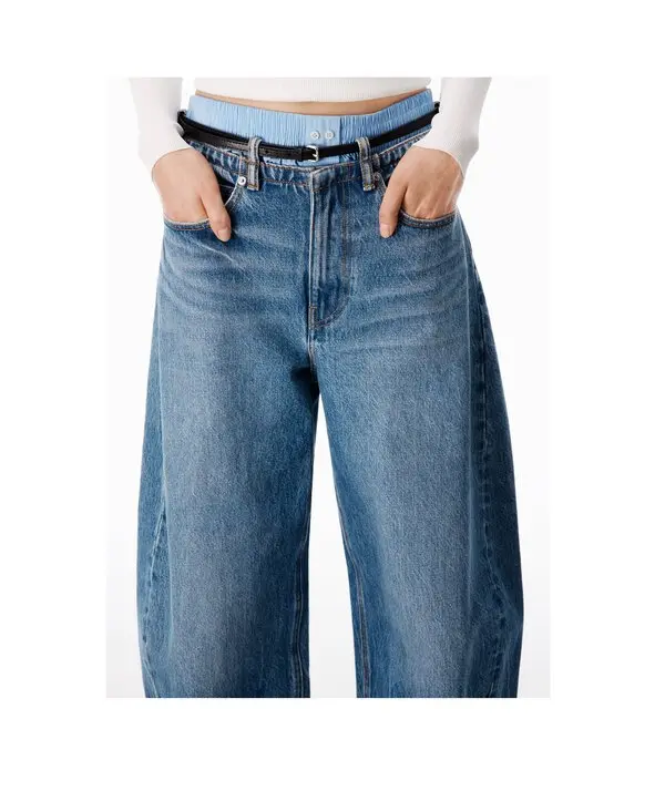 Alexander Wang Layered Jeans With Twisted Detailing - Blue