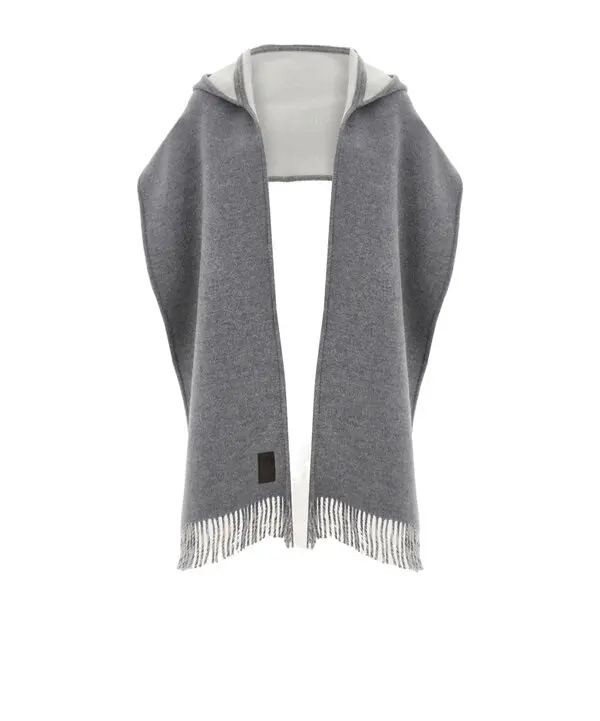 FERRAGAMO Hooded Scarf - Gray