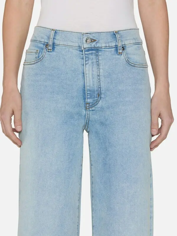 FRAME A Le Slim Palazzo Jeans - Blue