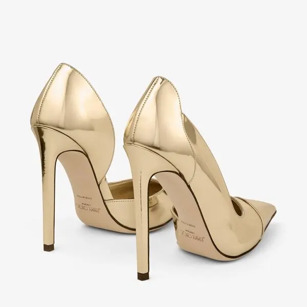 JIMMY CHOO Brigitte 120 Pointed-toe High Heels - Golden