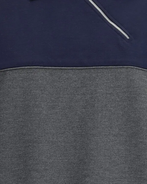 Miu Miu Two-toned Polo Sweatshirt - Anthracite/blue