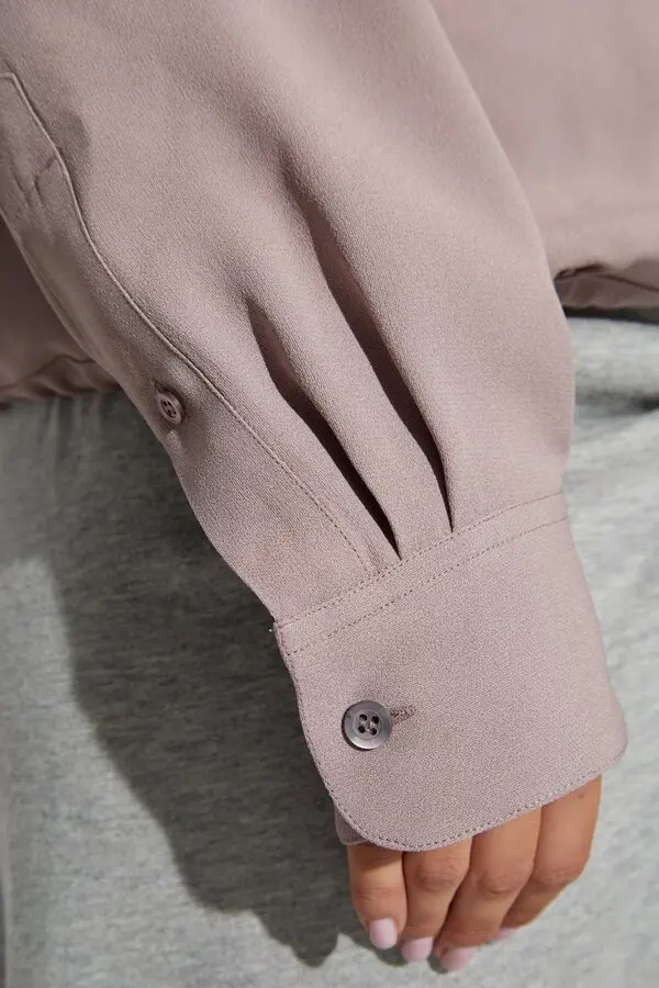 Dries Van Noten Long Sleeve V-neck Blouse - Nude