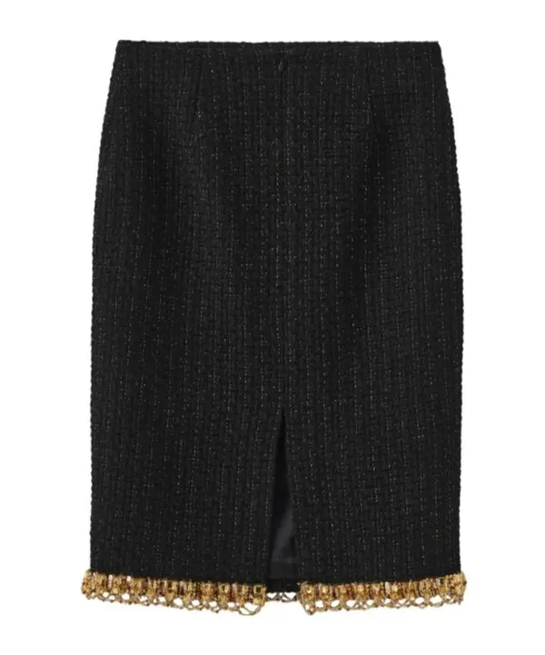 Marissa Chiara Button Detailed Mini Dress With Embellished Hem