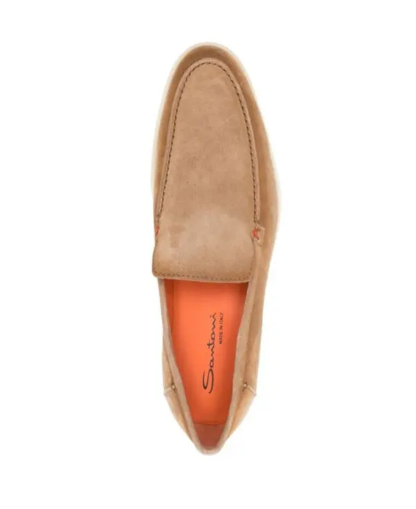 Santoni Almond Toe Slip-on Loafers