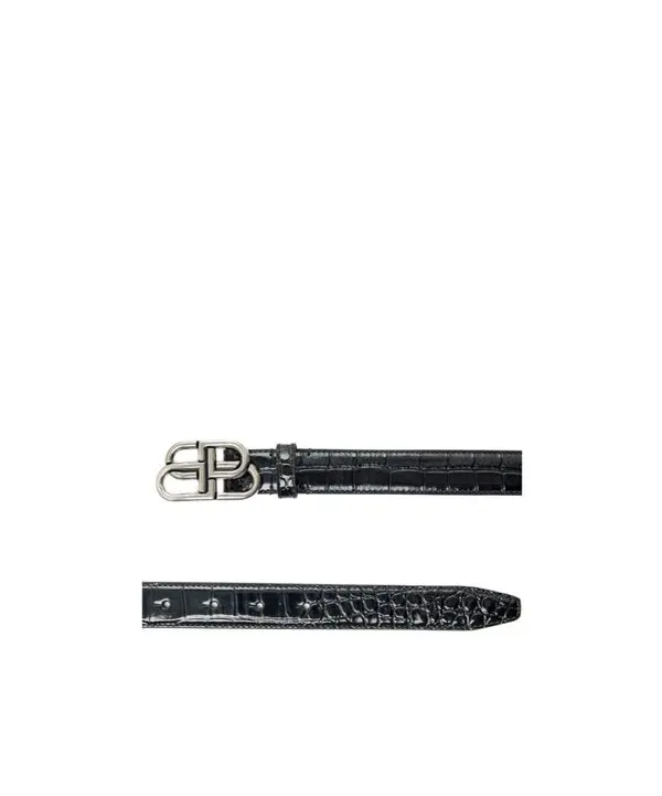 Balenciaga Logo Buckle Leather Belt