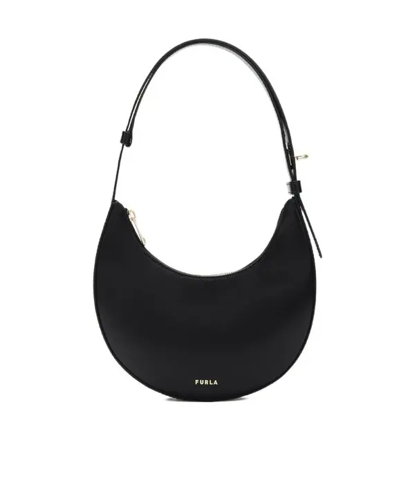 Furla Delizia Logo Printed Mini Shoulder Bag - Black