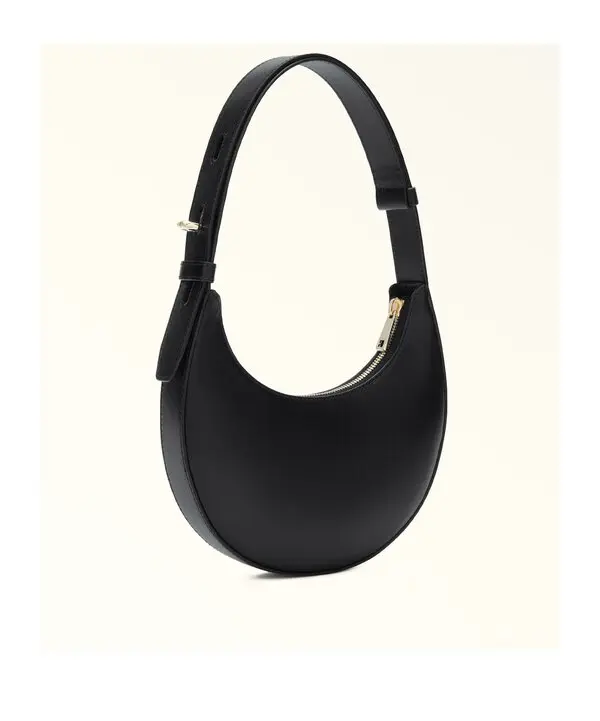 Furla Delizia Logo Printed Mini Shoulder Bag - Black