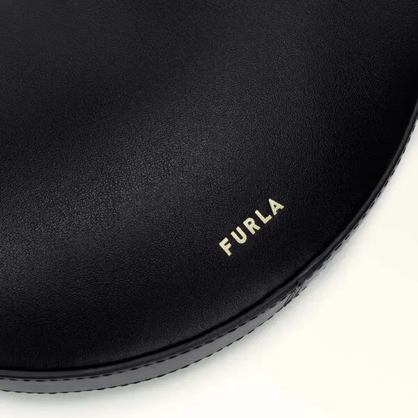 Furla Delizia Logo Printed Mini Shoulder Bag - Black