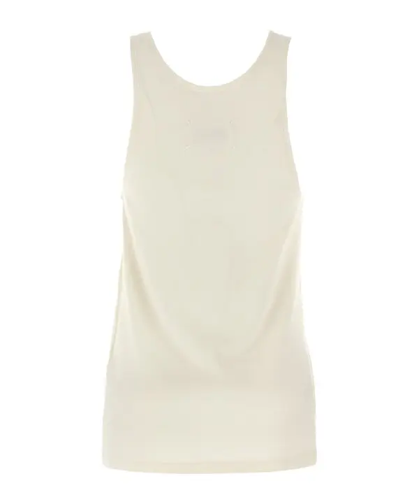 MAISON MARGIELA Logo Print Tank Top - Beige