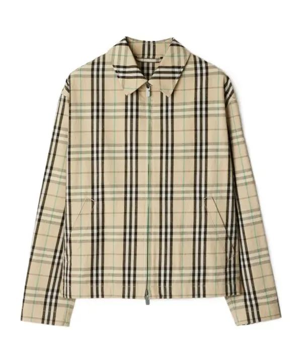 Burberry Checked Zip Up Jacket