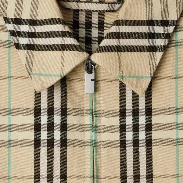 Burberry Checked Zip Up Jacket
