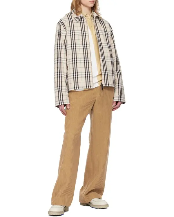 Burberry Checked Zip Up Jacket