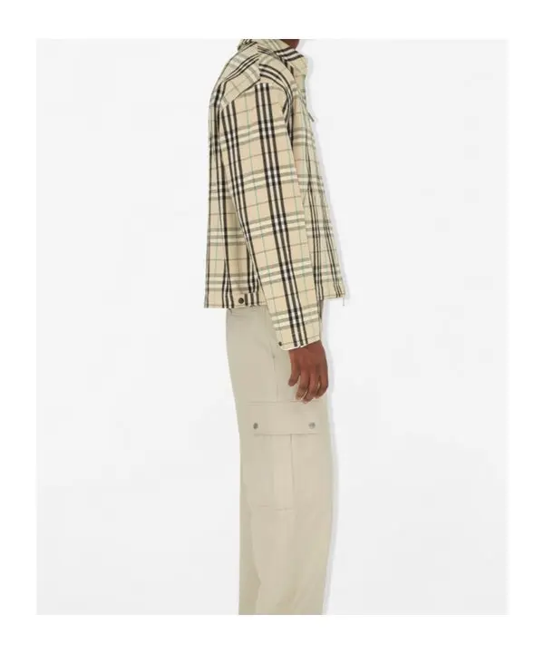 Burberry Checked Zip Up Jacket