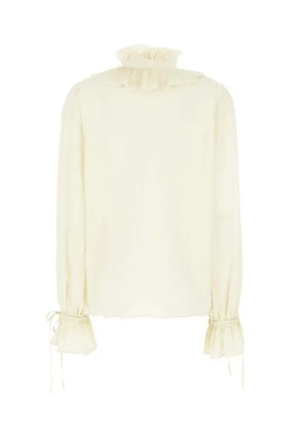 Valentino Garavani Ruffled Collar Button-up Shirt - White