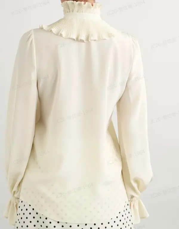 Valentino Garavani Ruffled Collar Button-up Shirt - White