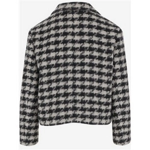 Celine Garance Jacket In Houndstooth Wool Natt