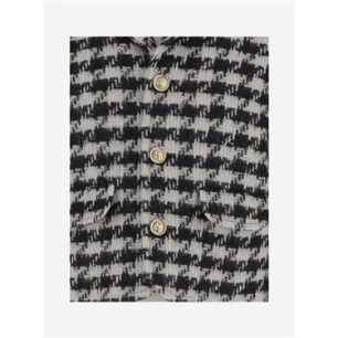 Celine Garance Jacket In Houndstooth Wool Natt