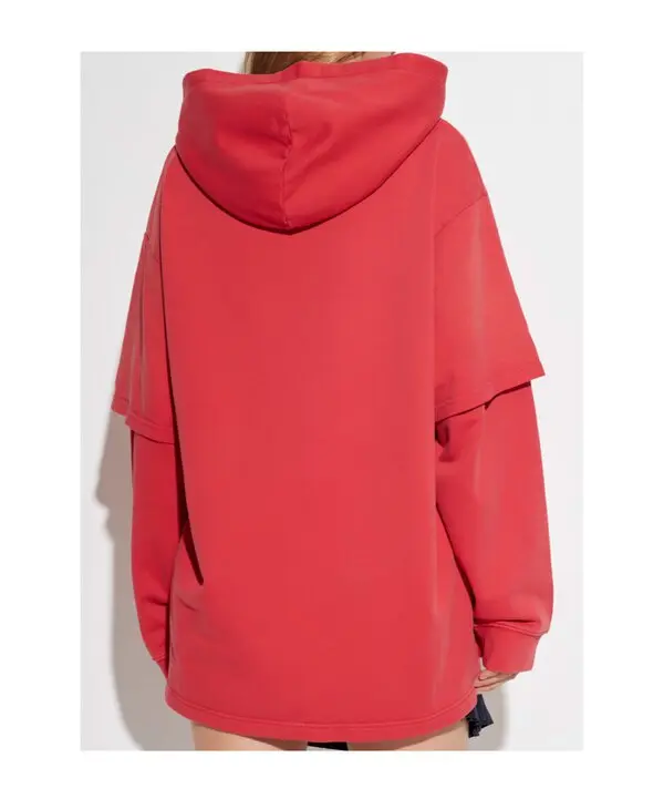 Acne Studios Long-sleeved Hooded Sweatshirt With Graphic Print