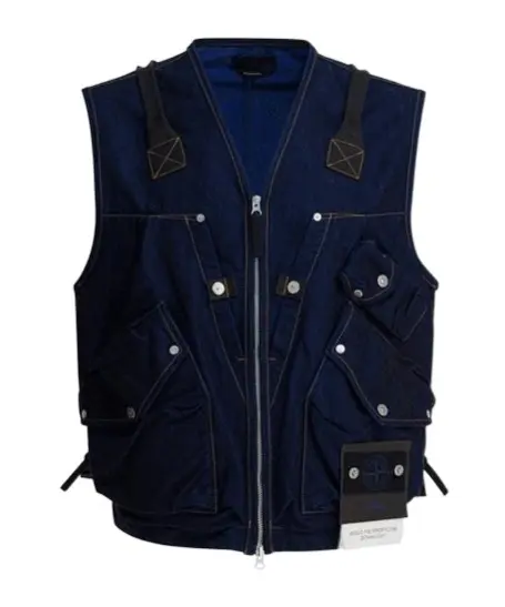 Stone Island Sleeveless Vest With Two-way Zipper
