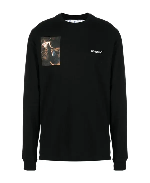 Off-White Caravaggio Print Cotton Sweatshirt