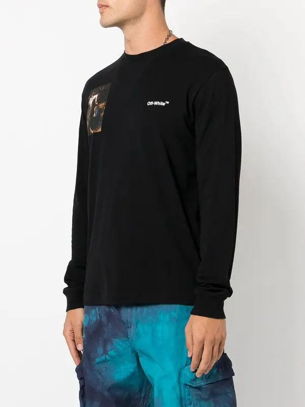 Off-White Caravaggio Print Cotton Sweatshirt