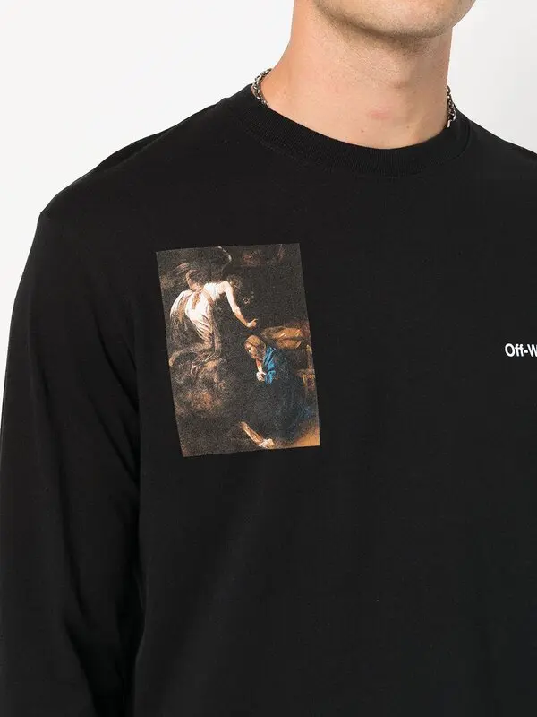 Off-White Caravaggio Print Cotton Sweatshirt