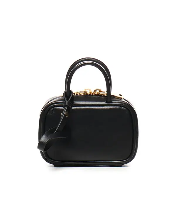 Miu Miu Logo Embossed Leather Trick Keychain
