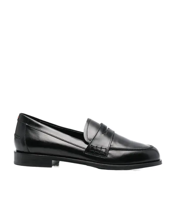 AeydĒ Oscar Penny-slot Leather Loafers - Black