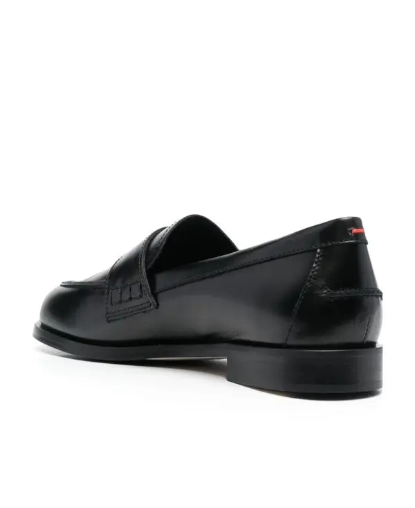 AeydĒ Oscar Penny-slot Leather Loafers - Black