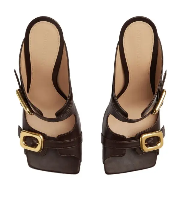 Bottega Veneta Strapped Buckle Heel Sandals