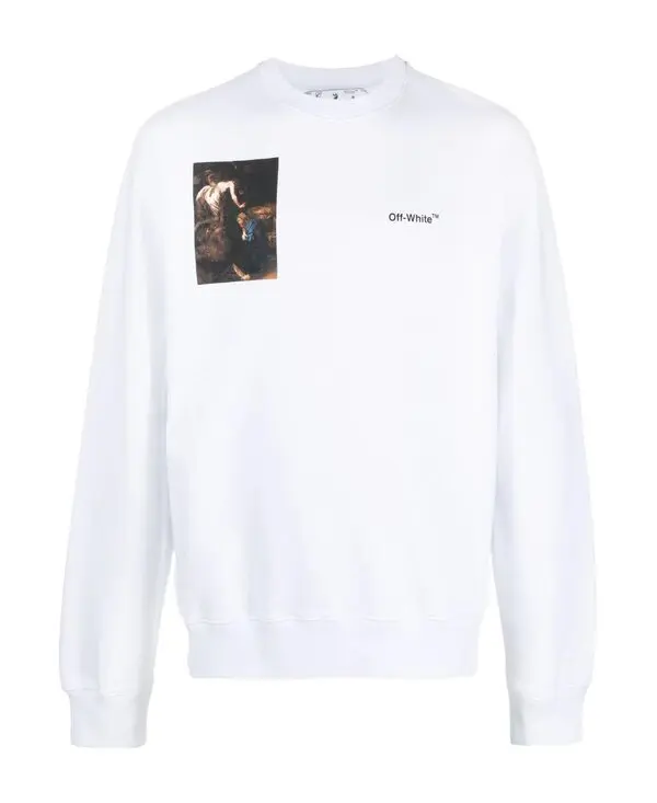 Off-White Caravaggio Print Crewneck Sweatshirt - White