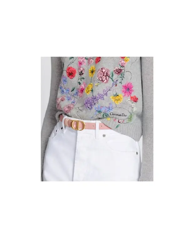Dior 30 Montaigne Reversible Belt - Nude