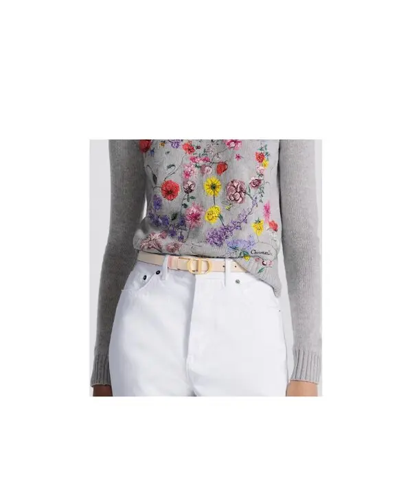 Dior 30 Montaigne Reversible Belt - Nude